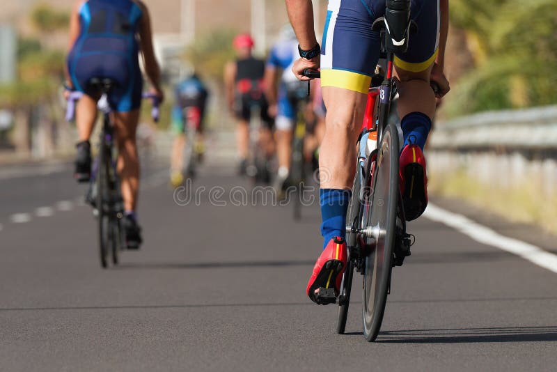 Cycling Competition Cyclist Athletes Riding a Race Stock Image - Image ...