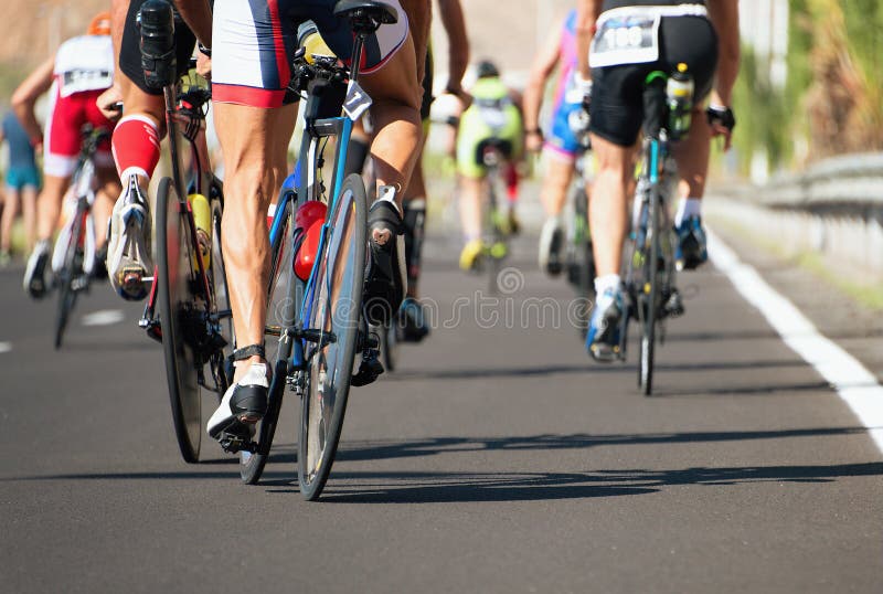 Cycling Competition Race at High Speed Stock Photo - Image of fitness ...