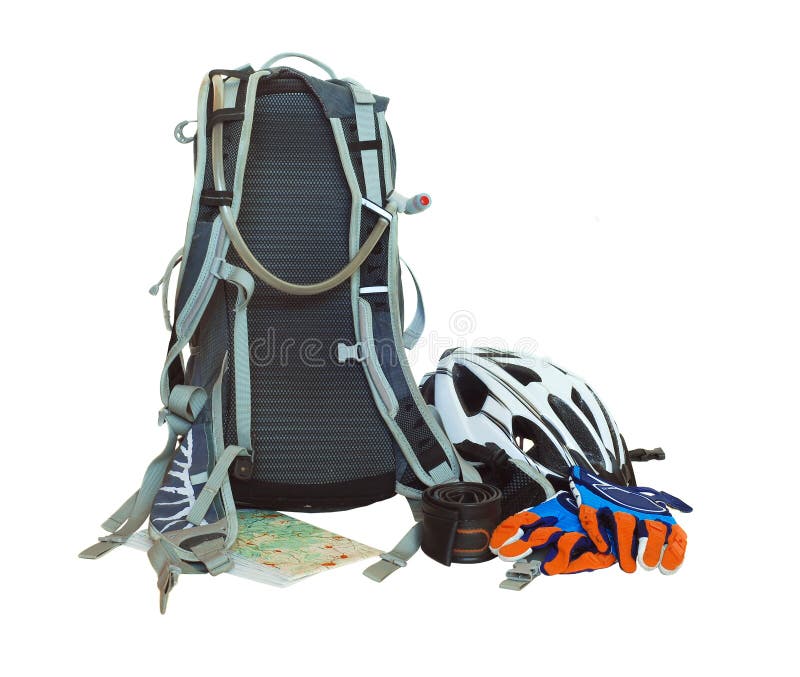 Bicycle equipment stock photo. Image of rucksack, helmet - 29951454