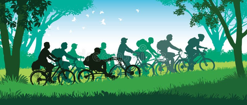 Cycling Group stock vector. Illustration of bike, fitness - 17238726