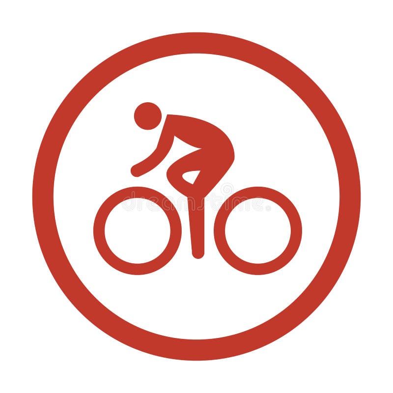 Cycling Pictogram stock vector. Illustration of logo - 85845953