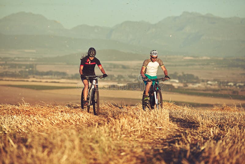 Cycling is Just Better when we Do it Together. Two Cyclists Out Cycling ...