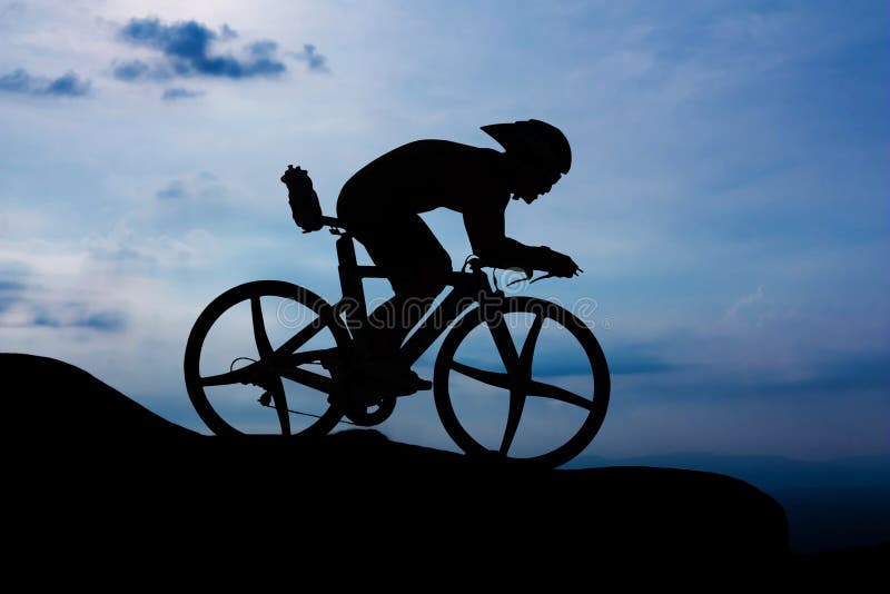 Cycling at mountain stock photo. Image of sunset, ride - 49038648