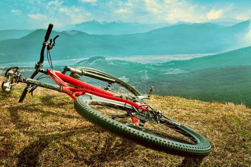 Cycling in the Mountains with Stunning Scenery Stock Image - Image of ...