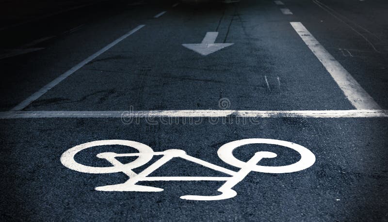 Cycling path stock photo. Image of city, traffic, symbol - 33139408