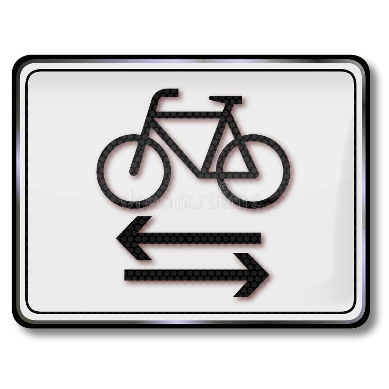 Cycling and Pedestrian Traffic Sign Stock Vector - Illustration of ...