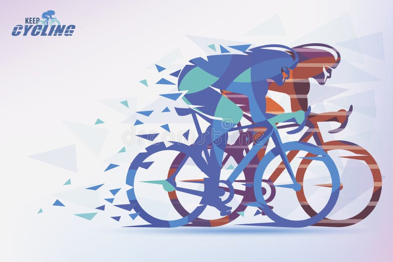 Cycling Race Stylized Background Stock Vector - Illustration of cycle ...