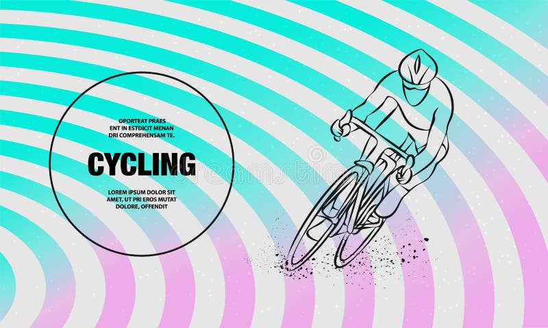 Cycling Race. Vector Outline of Cycling Race Sport Illustration Stock ...