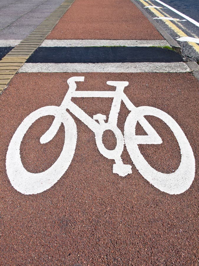 Cycling sign stock image. Image of ride, paint, black - 25995779