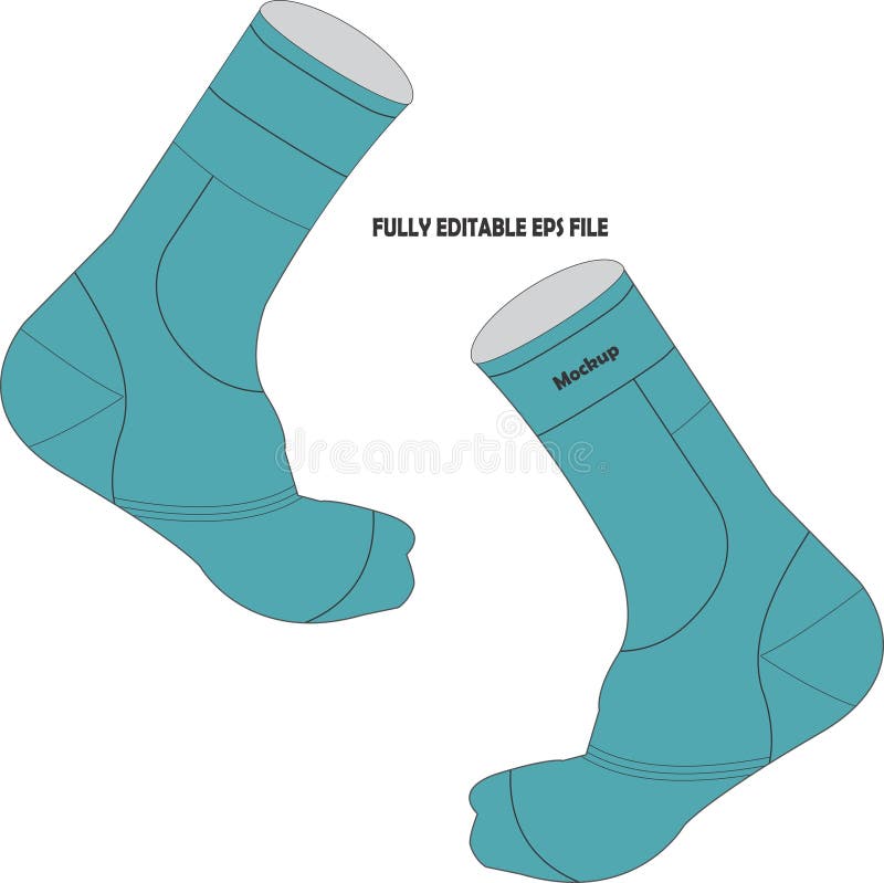 Cycling Socks Template Mockup Stock Vector - Illustration of graphic ...
