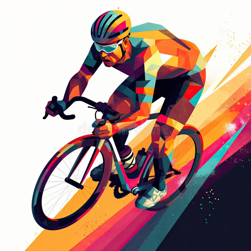 Cycling Sports Illustration - Made with Generative AI Tools Stock ...