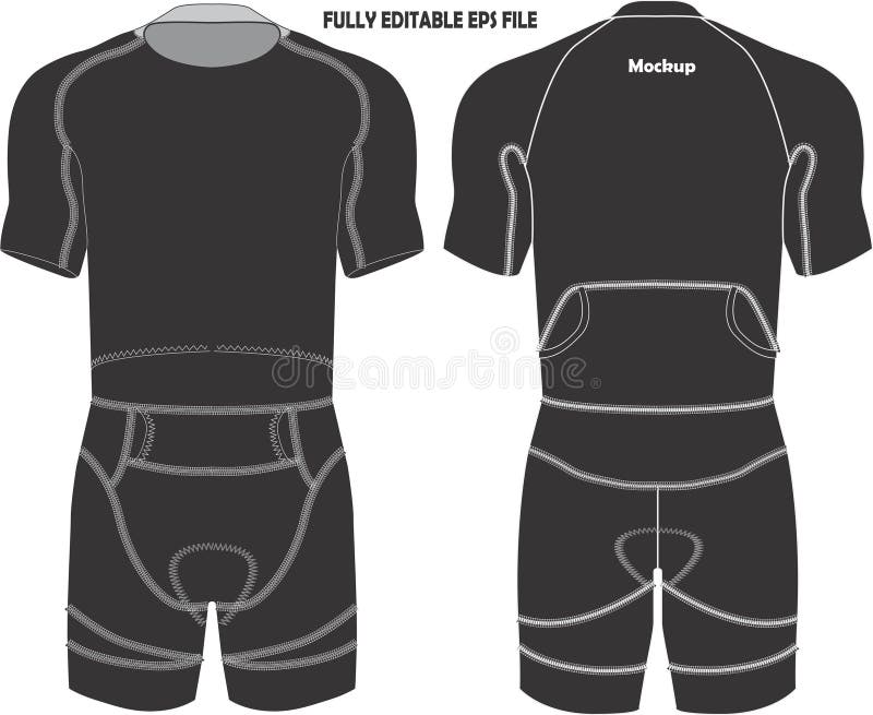 Cycling Suit Mock Ups Illustration Vector Stock Vector - Illustration ...