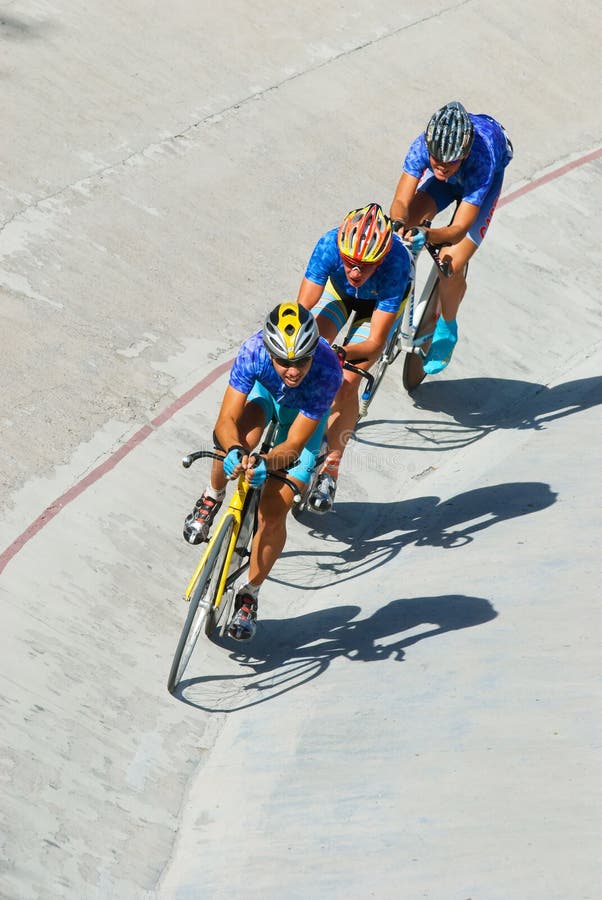 Cycling Team Fast Racing on Velodrome Editorial Stock Image - Image of ...