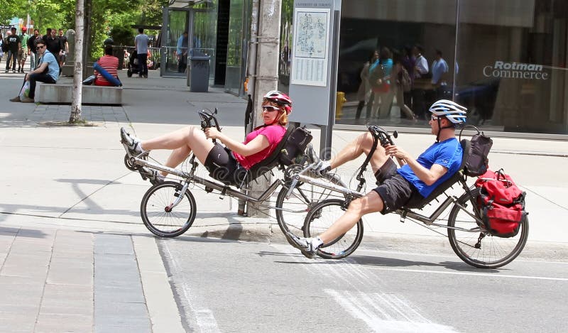 Cycling in Toronto editorial stock image. Image of couple - 31589859