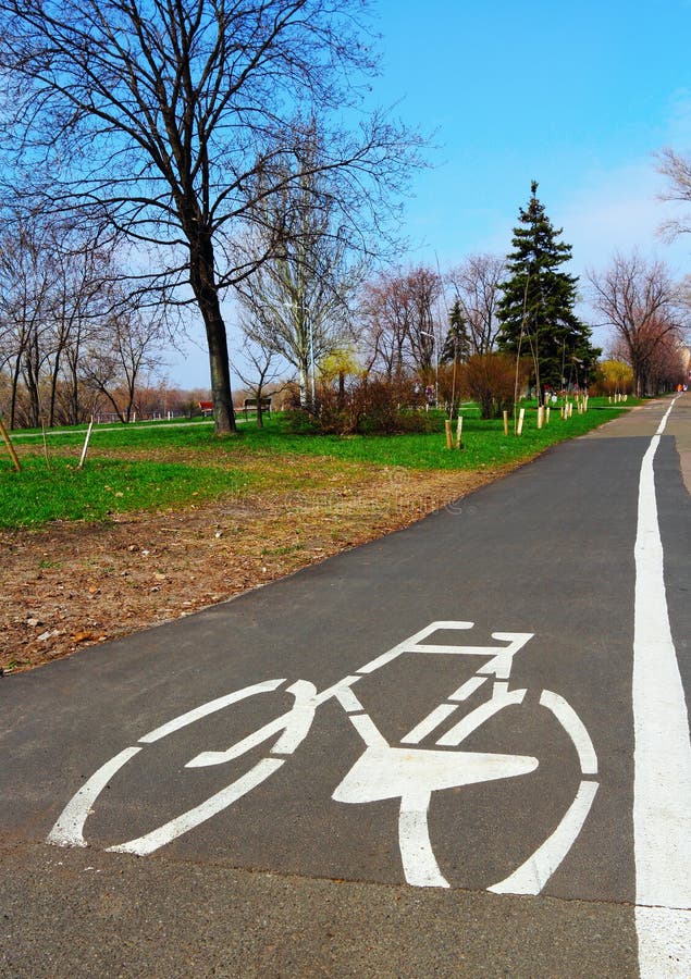 Cycling track stock photo. Image of land, paint, park - 24346592