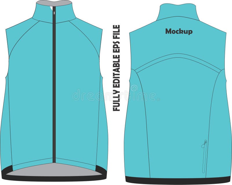 Cycling Vest Mock Ups Illustration Vector Stock Vector - Illustration ...