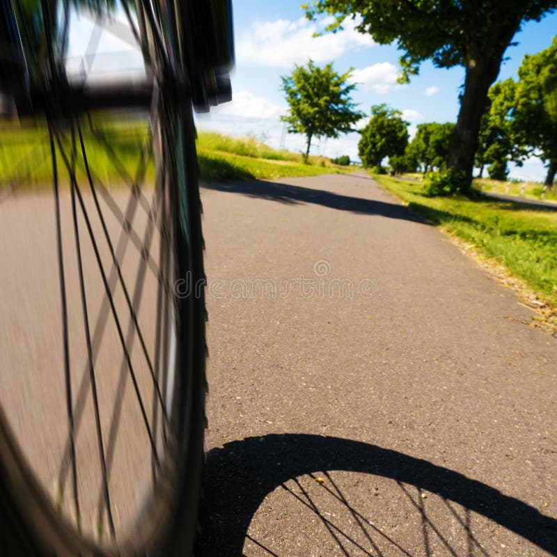 Cycling on a way stock photo. Image of landscape, path - 32204704