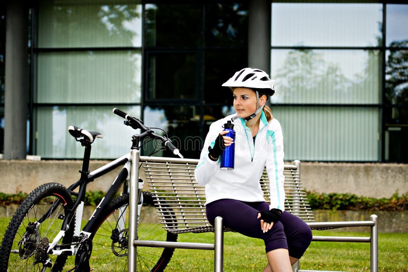 Cycling woman stock image. Image of outdoors, exercise - 21783015