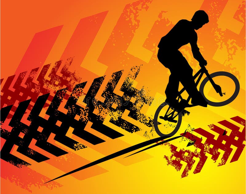 Cyclist abstract stock vector. Illustration of games - 24470133