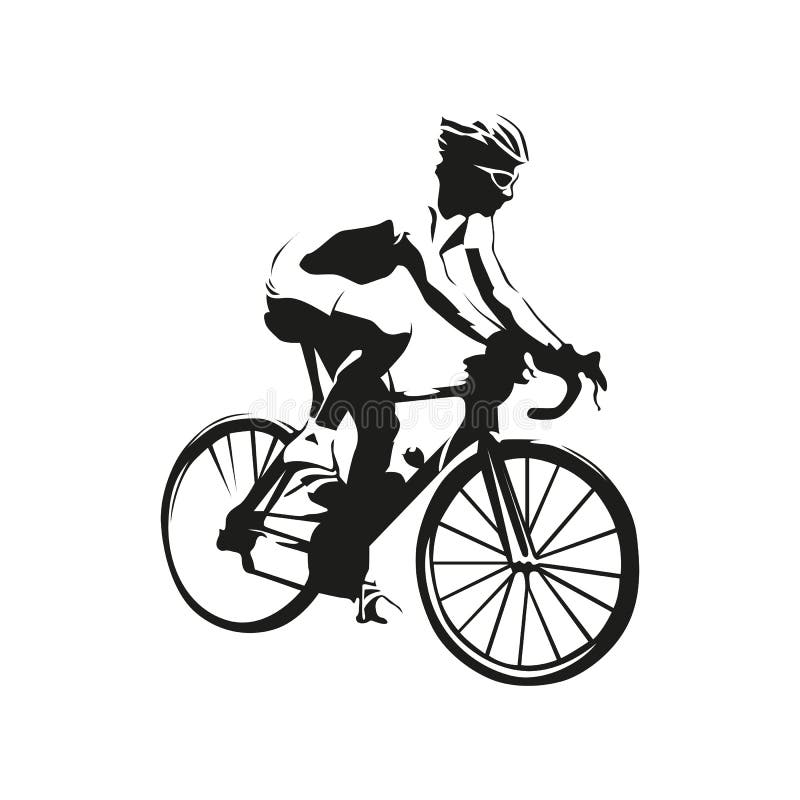 Cyclist, Abstract Vector Silhouette. Road Cycling Stock Vector ...