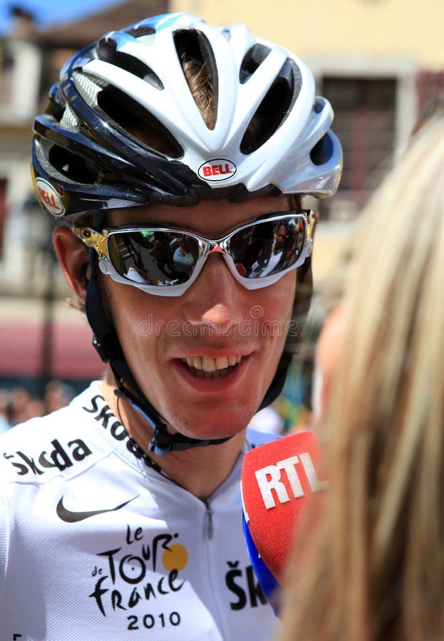 Cyclist Andy Schleck editorial stock photo. Image of europe - 17655058