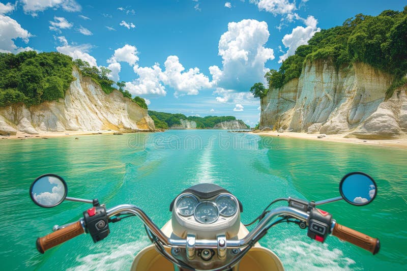 Cyclist Enjoys Stunning Coastal Ride with Dramatic Cliffs and ...