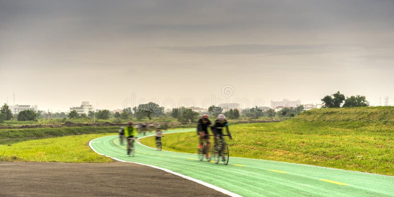 Cyclist stock photo. Image of ride, green, cyclists, movement - 53940122