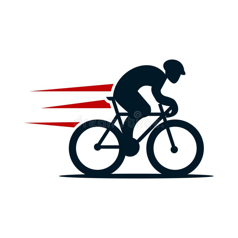 Cyclist Icon Logo Design Template Stock Illustration - Illustration of ...