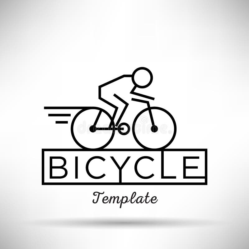 Cyclist Minimal Sign Vector Design Stock Vector - Illustration of type ...