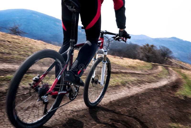 Cyclist in Motion stock image. Image of blue, blurred - 2285755