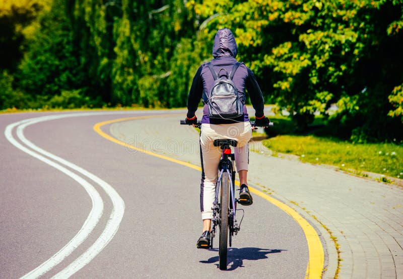 Cyclist ride on the bike stock photo. Image of ride - 258884186