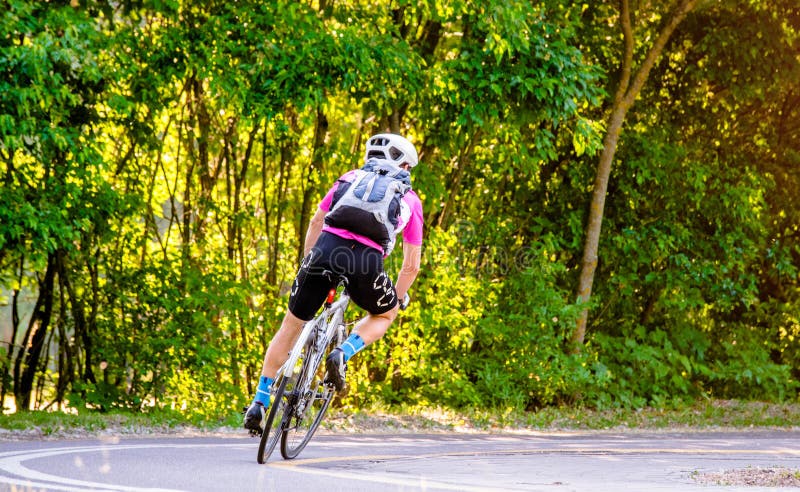 Cyclist ride on the bike stock photo. Image of ride - 258884186
