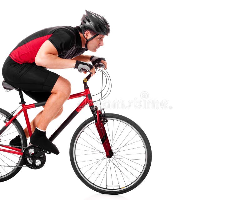 Cyclist Riding Bike stock photo. Image of serious, caucasian - 15018076