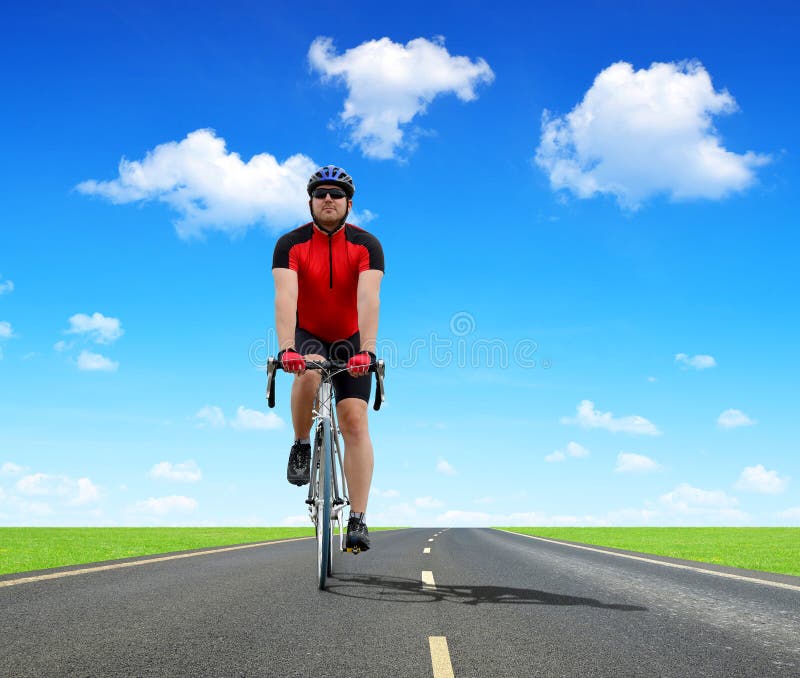 Portrait of Fast Moving Cyclist Stock Image - Image of bicycle, outdoor ...