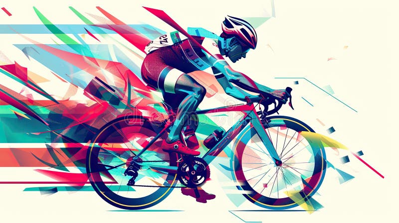Cyclist Speeding through Precision. Stopwatch and Geometric Design ...