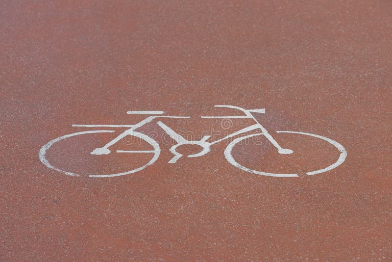Cyclist Symbol on the Bike Path Stock Image - Image of ride, health ...