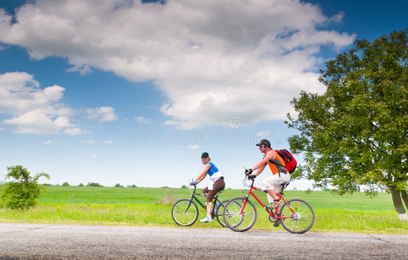Cyclists Relax Biking Outdoors Stock Photo - Image of travel, people ...