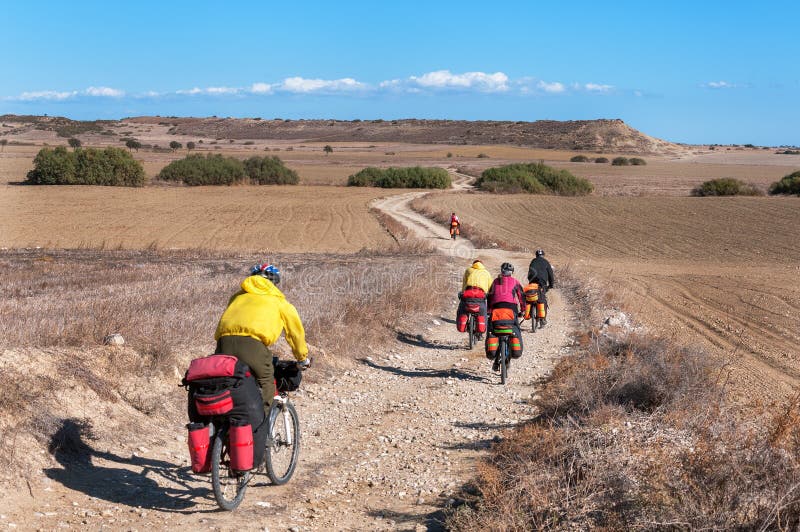 Cyclists Riding on Mountain Serpentine Stock Image - Image of intense ...