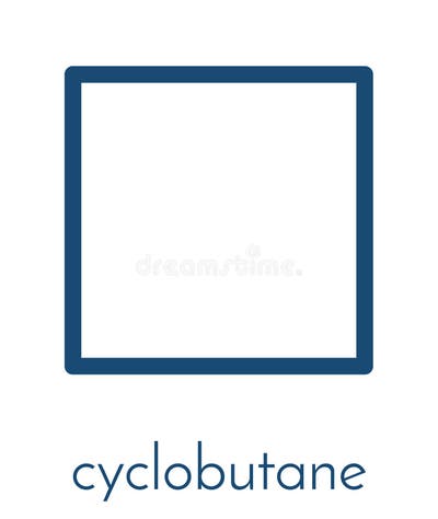 Cyclobutane Cyclic Alkane Cycloalkane Molecule. Skeletal Formula. Stock ...