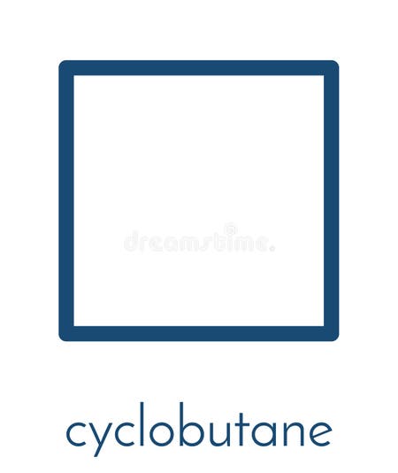 Cyclobutane Cyclic Alkane Cycloalkane Molecule. Skeletal Formula. Stock ...