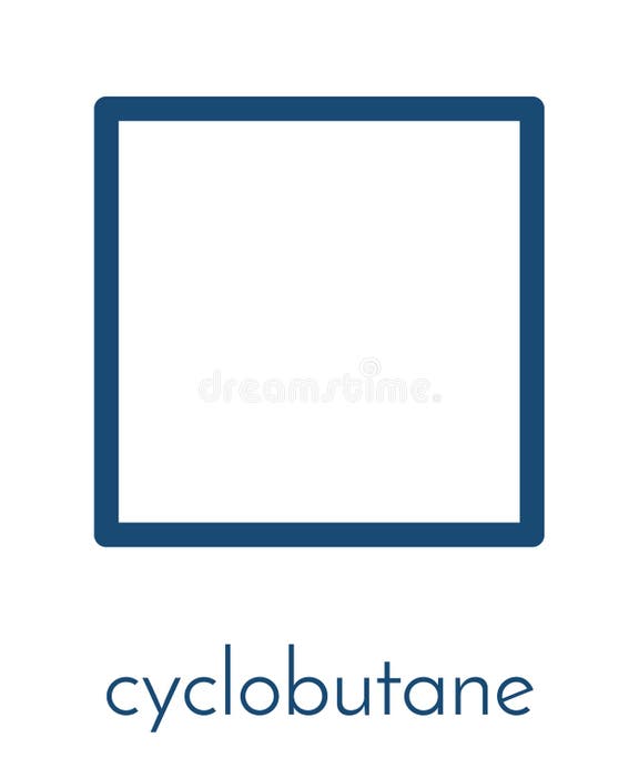 Cyclobutane Cyclic Alkane Cycloalkane Molecule. Skeletal Formula. Stock ...