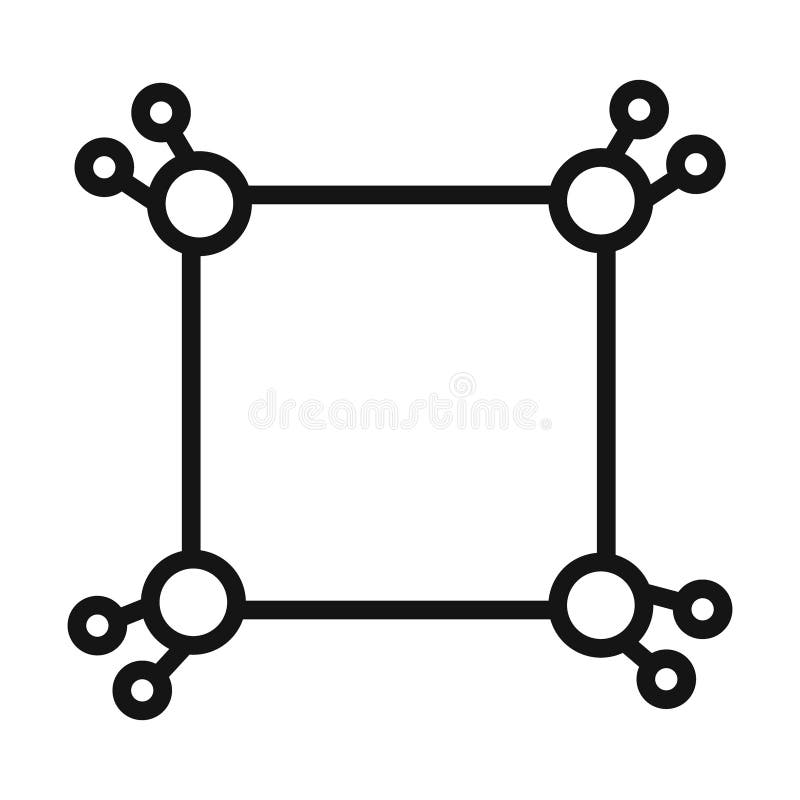 Cyclobutane Molecular Formula Icon Black and White Vector Sign Stock ...
