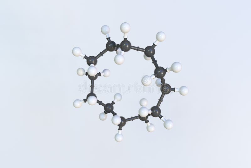 Cyclododecane Molecule, Scientific Molecular Model, Looping 3d ...