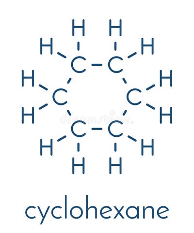 Cyclohexane Chemical Solvent Molecule. Skeletal Formula. Stock Vector ...
