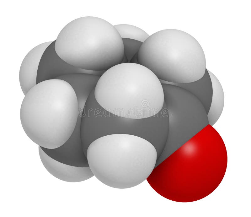 Cyclohexanone Organic Solvent Molecule. Precursor of Nylon Atoms are ...