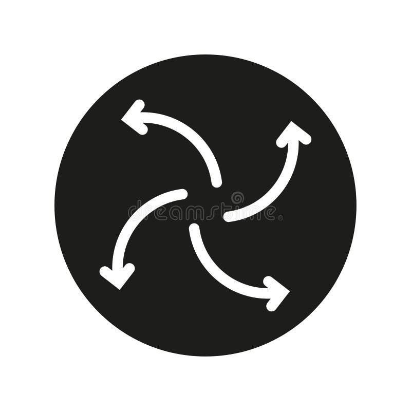 Cyclone Arrows Icon. Vector Illustration Stock Vector - Illustration of ...