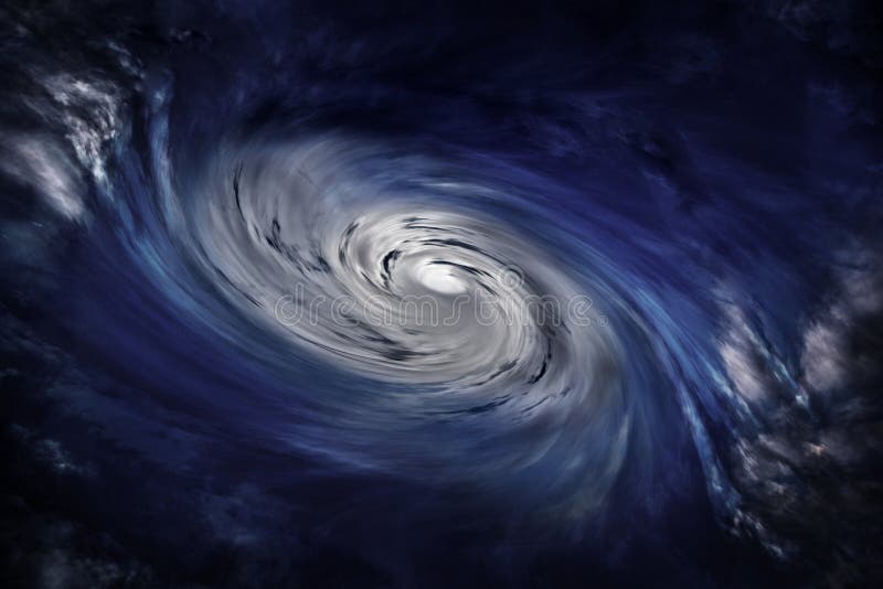 Cyclone Clouds, Eye of Storm. Stock Photo - Image of depression, storm ...