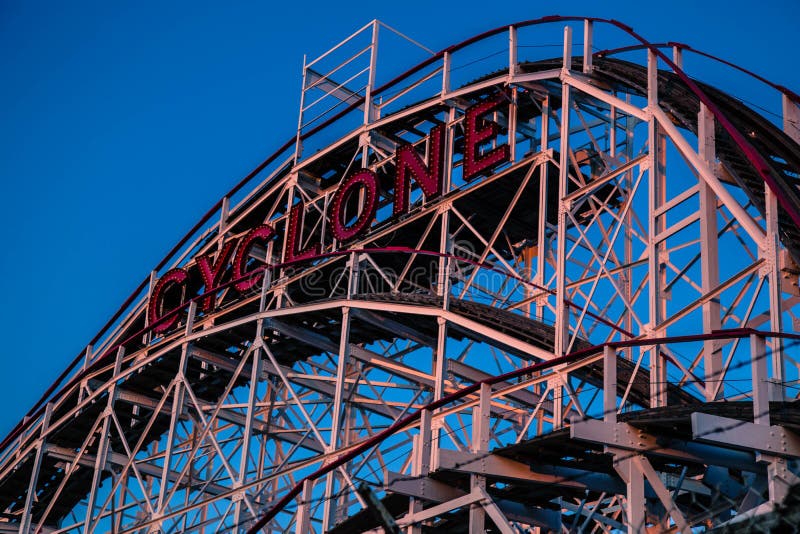 Cyclone, Coney Island stock image. Image of still, waterfront - 83168193