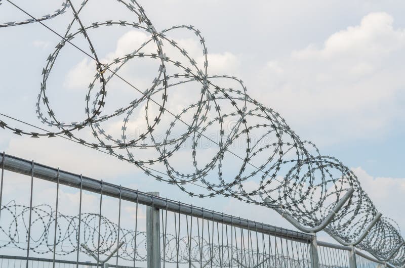 Cyclone fence stock image. Image of background, isolated - 78431435