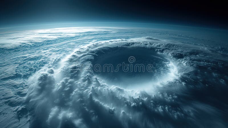 Cyclone Formation Tornado Satellite View Stock Illustration ...
